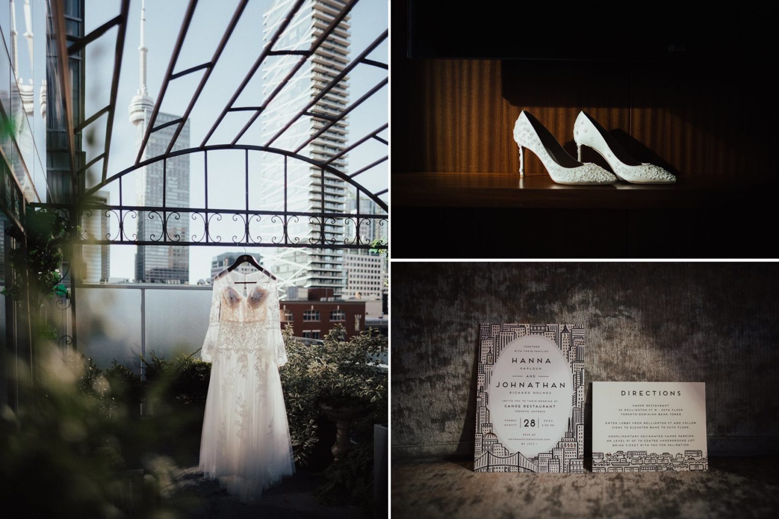 Chic & Modern Canoe Restaurant Wedding